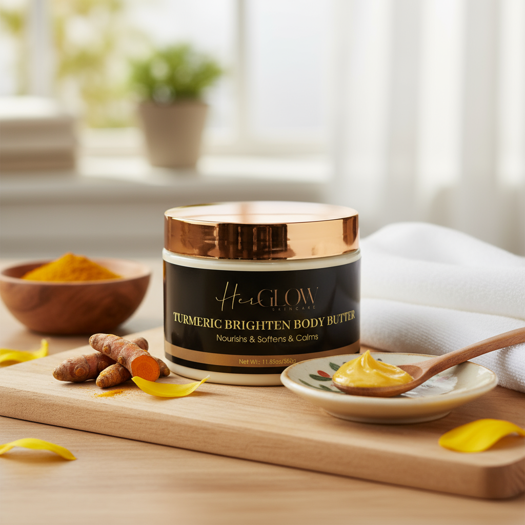 Tumeric Brightening Body Butter – Her Glow Skincare